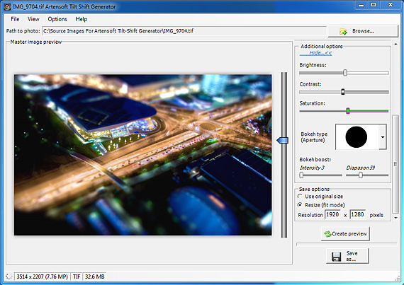 Tilt shift generator - create your miniature photo with tilt-shift effect